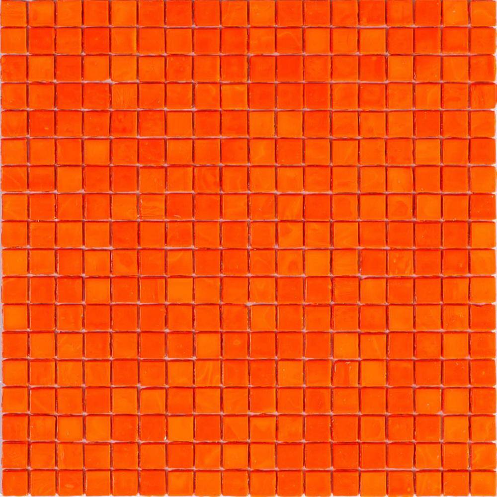 Apollo Tile Skosh 4 in. x 6 in. Glossy Red-Orange Glass Mosaic Uniform ...