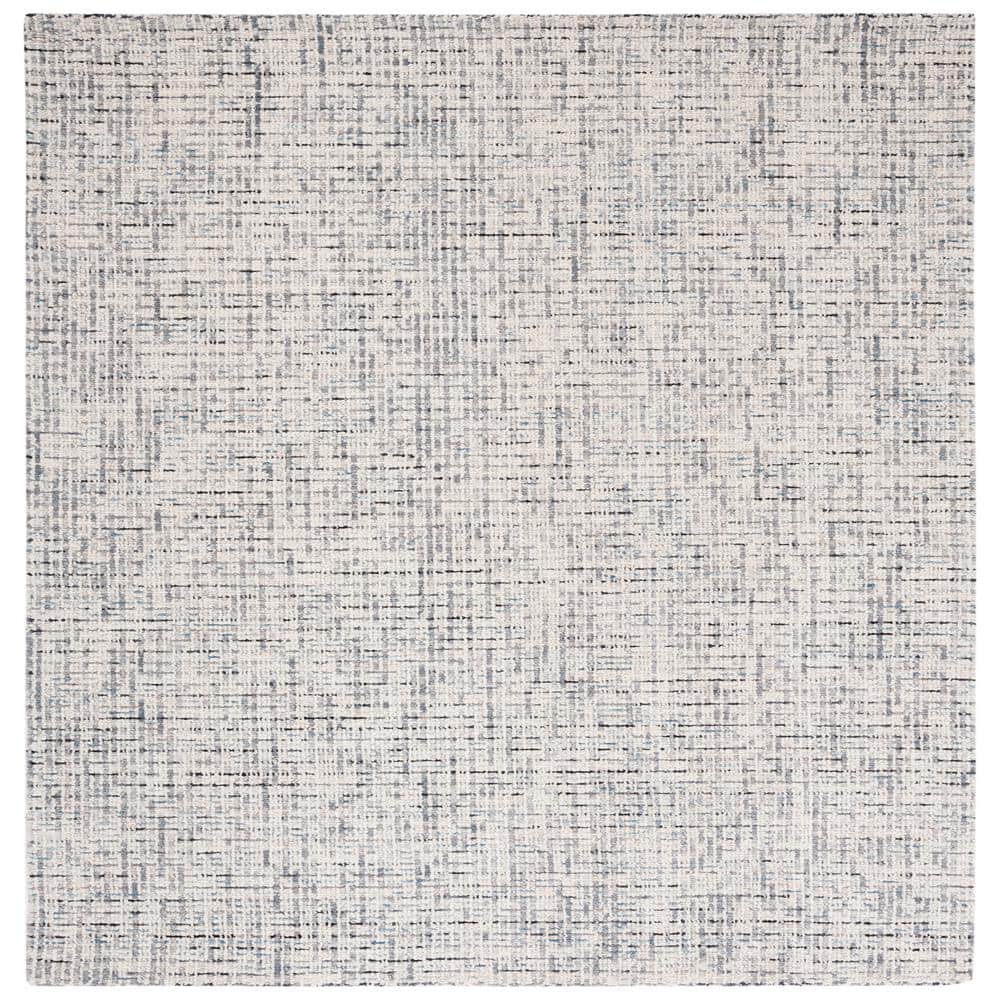 SAFAVIEH Abstract Gray/Ivory 8 ft. x 8 ft. Speckled Square Area Rug ...