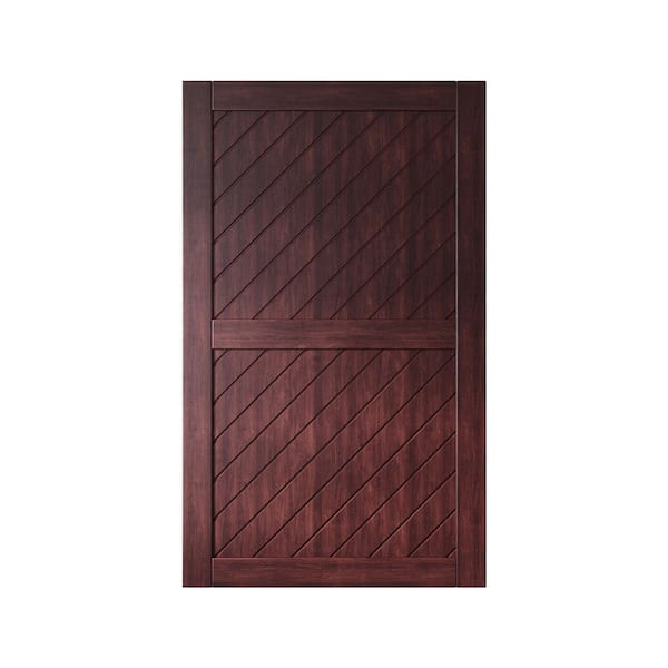 HOMACER XT1 42 in. x 80 in. C-Panel Solid Core Red Mahogany Slanted ...