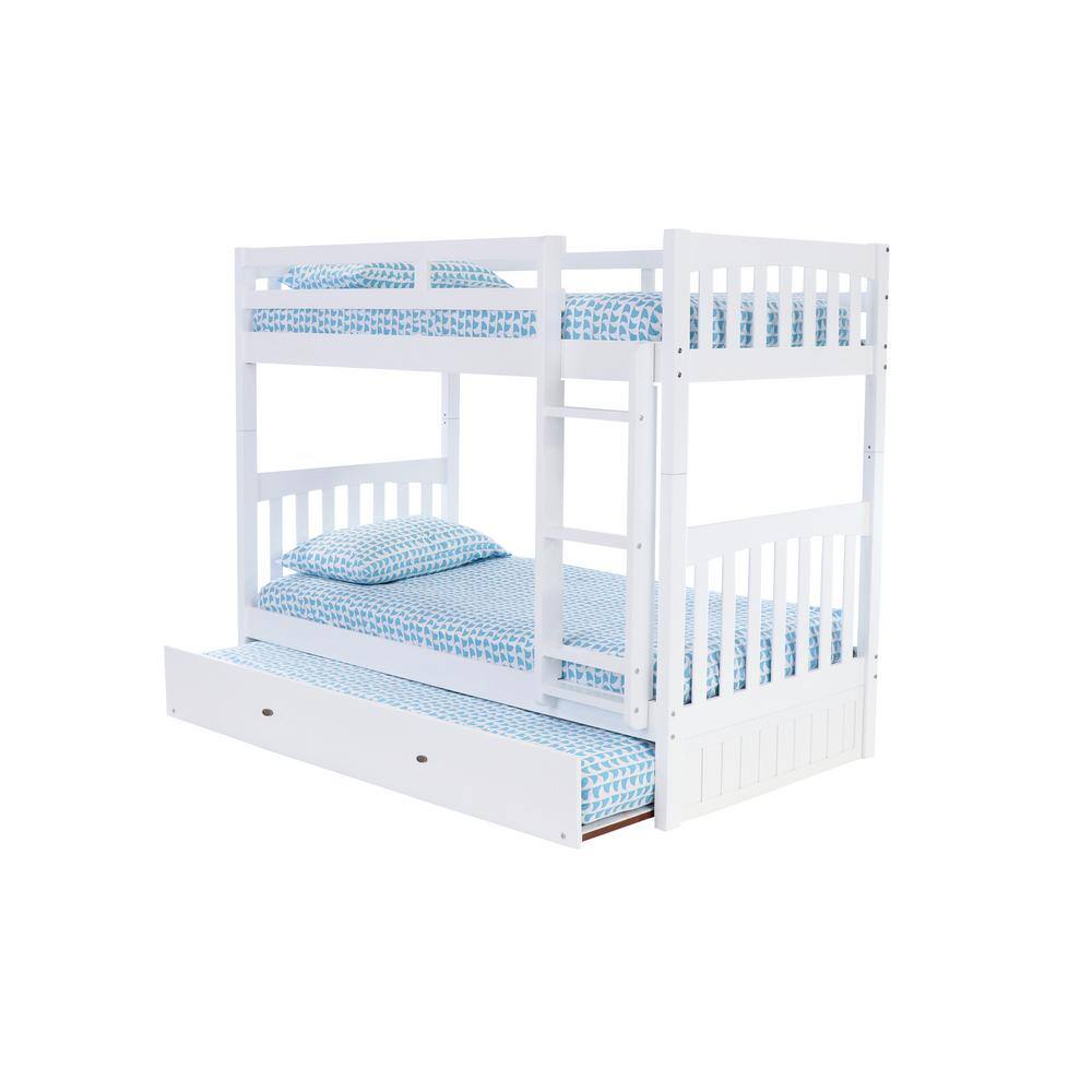 American Furniture Classics Casual White Twin over Twin Bunkbed with ...