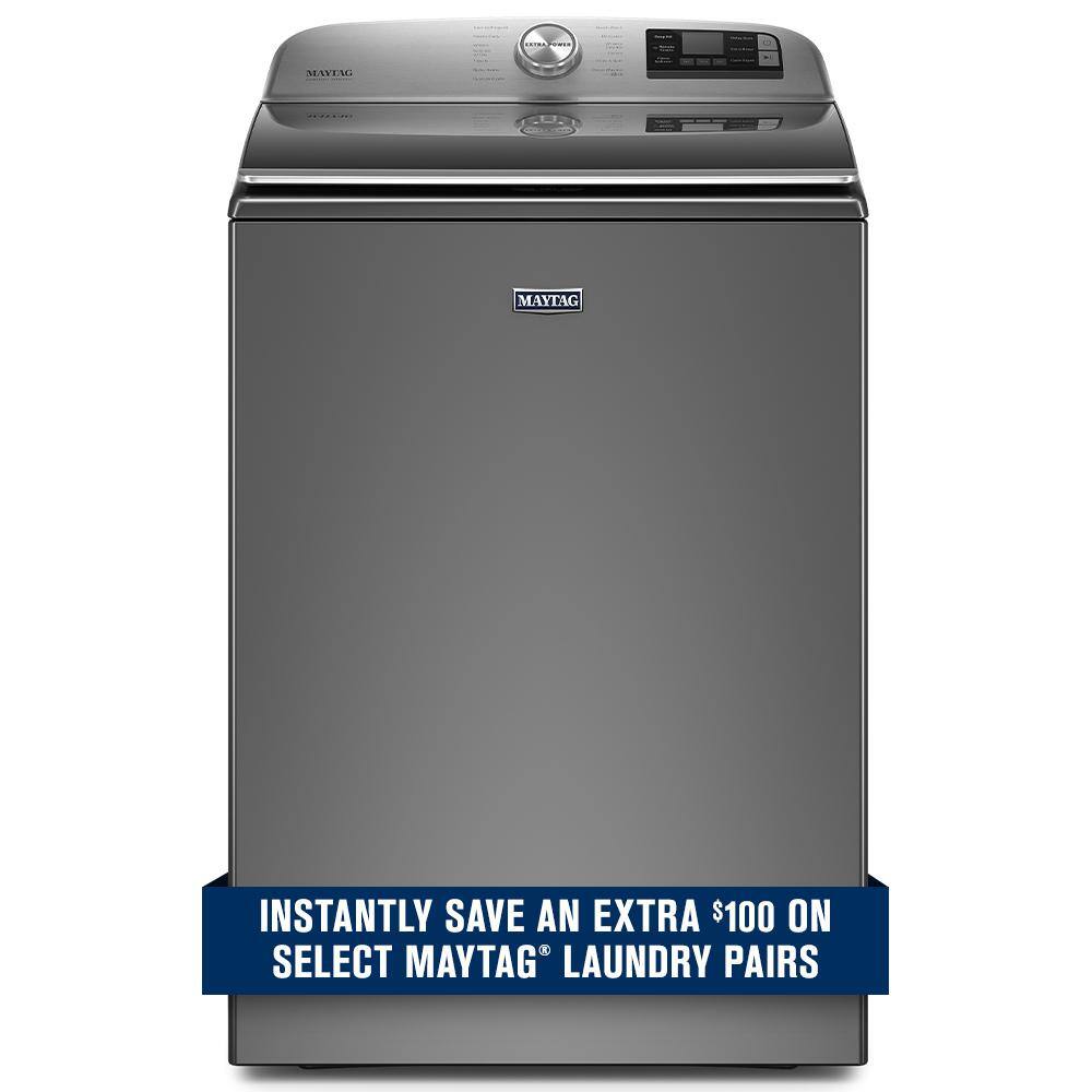 Maytag 5.2 cu. ft. Smart Capable Metallic Slate Top Load Washing ...