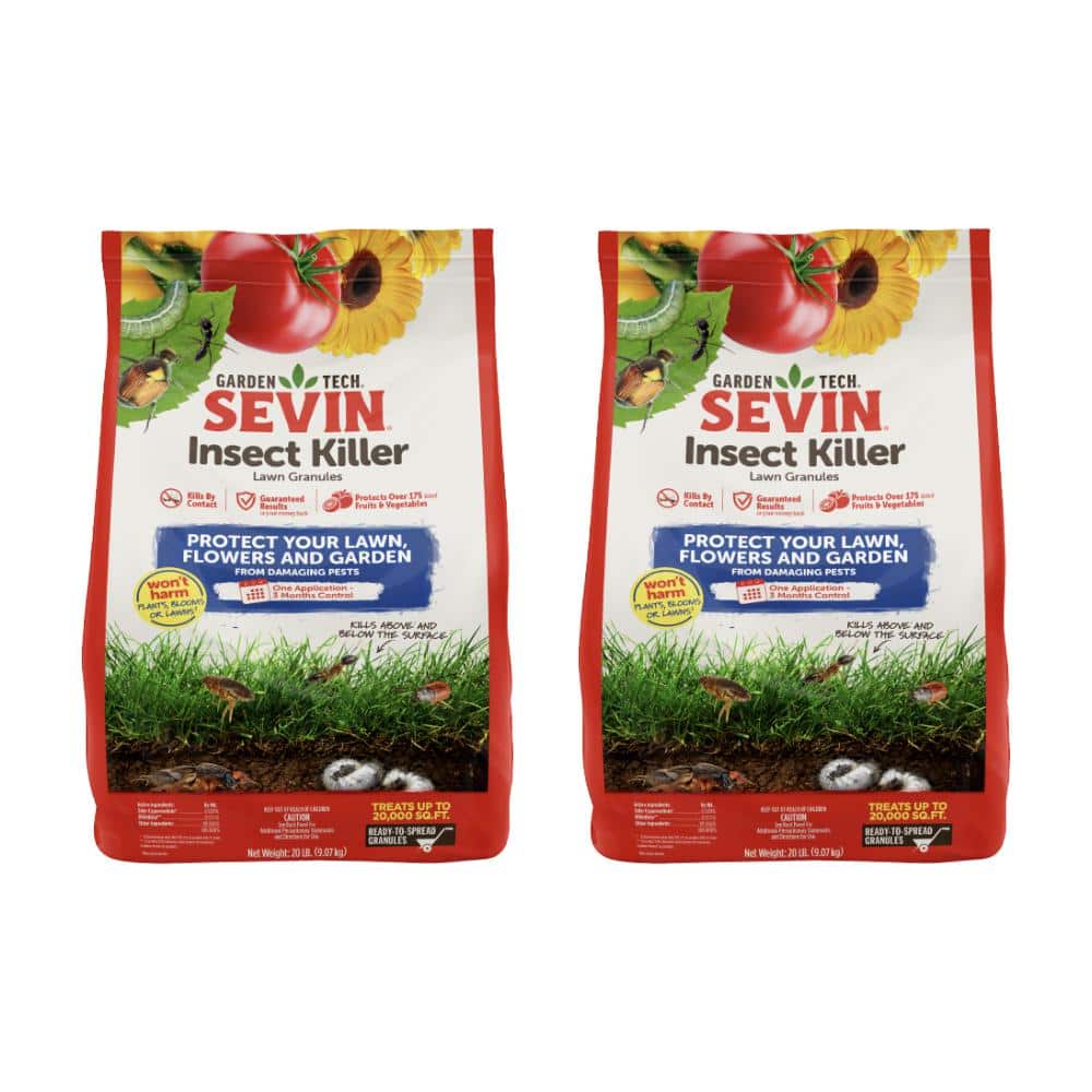 Sevin 20 lbs. Lawn Insect Killer Granules (2-Pack) 100530129 - The Home ...