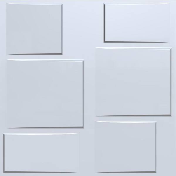 Porto 0.008 in. x 19.68 in. x 19.68 in. White Polystyrene 3D Decorative ...