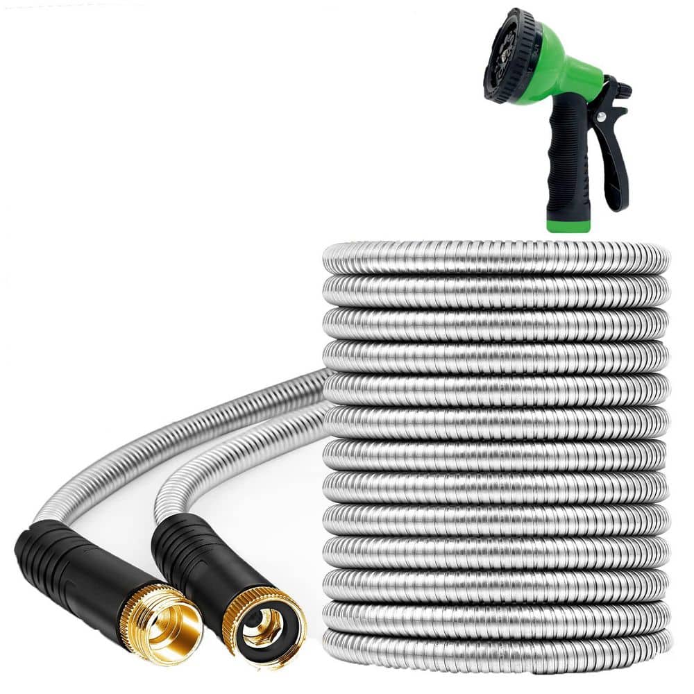 Misopily Double-Sided Freestanding Garden Hose Holder Heavy Duty Metal ...