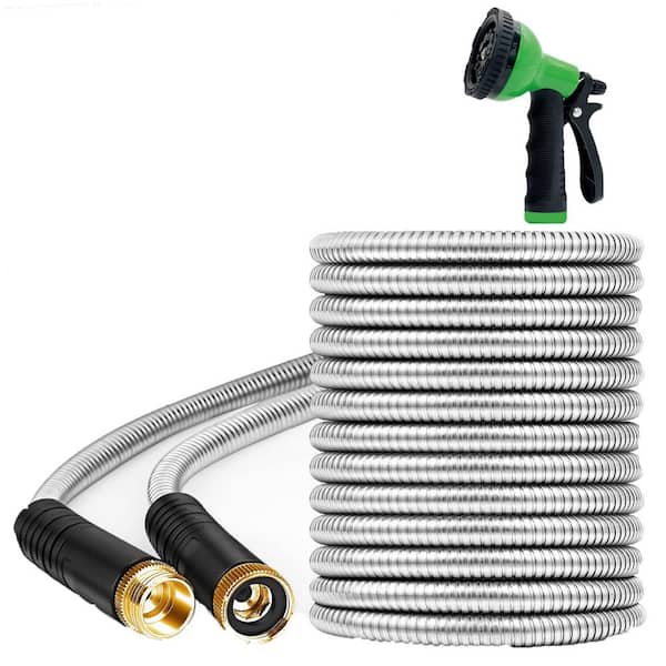 Misopily Double-Sided Freestanding Garden Hose Holder Heavy Duty Metal ...