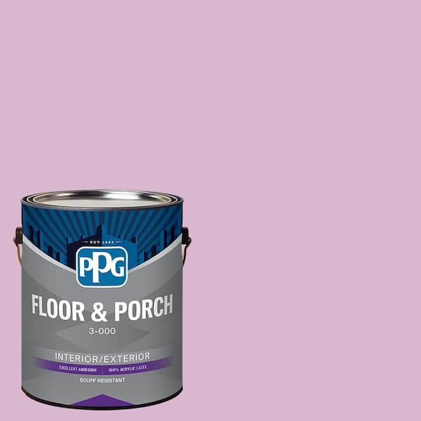 PPG 1 gal. PPG1180-4 Light Mulberry Satin Interior/Exterior Floor and ...