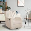 HOMESTOCK Cream, Microfiber Swivel Glider Recliner Rocker, Nursery ...
