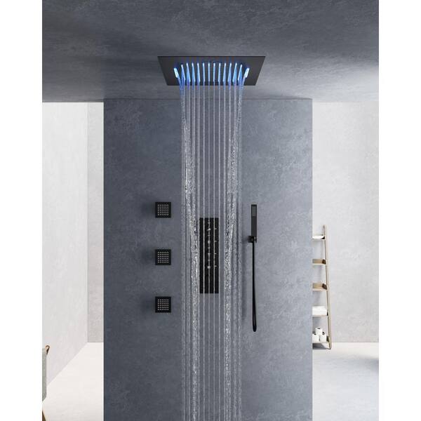 Cranach Thermostatic 15 Spray 20 In Square Led Mood Lighting Bluetooth