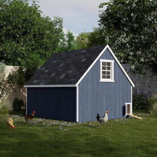 Little Cottage Co. Value A-Frame 8 ft. x 10 ft. Wood Chicken Coop ...