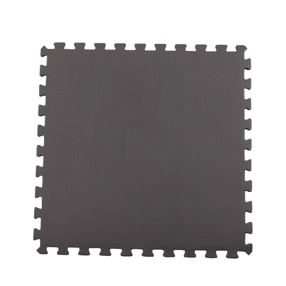 Ottomanson Multi-Purpose Grey 24 in. x 24 in. EVA Foam Interlocking ...