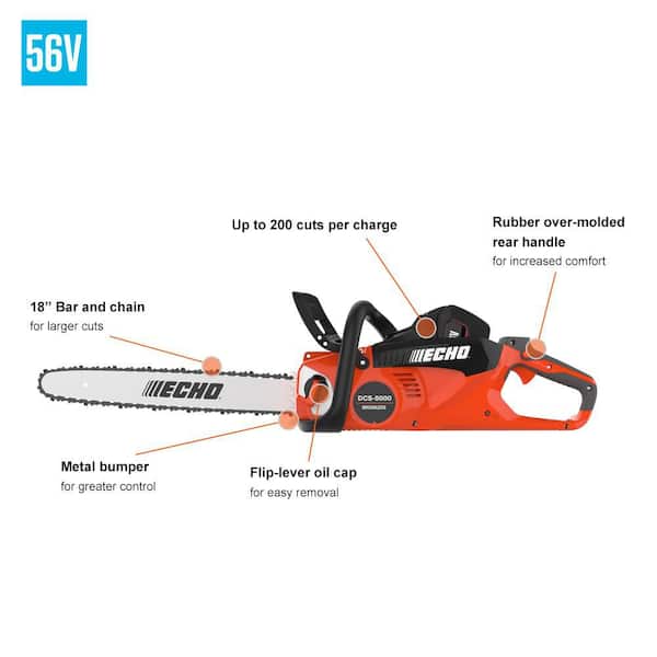 ECHO 56V 18 in. Cordless Electric Battery Brushless Rear Handle ...
