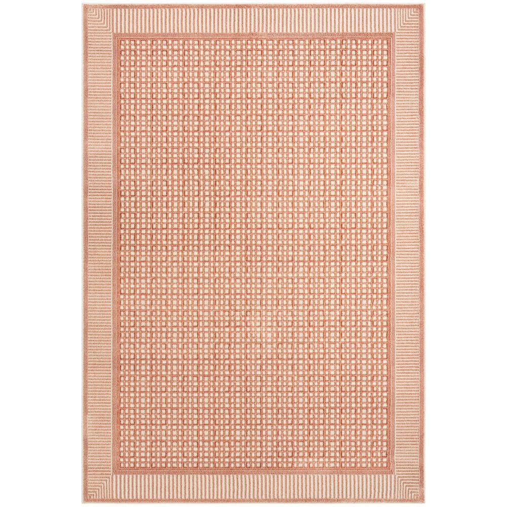 Nourison Nordic Brick Ivory Geometric Contemporary 5 ft. x 7 ft. Area ...