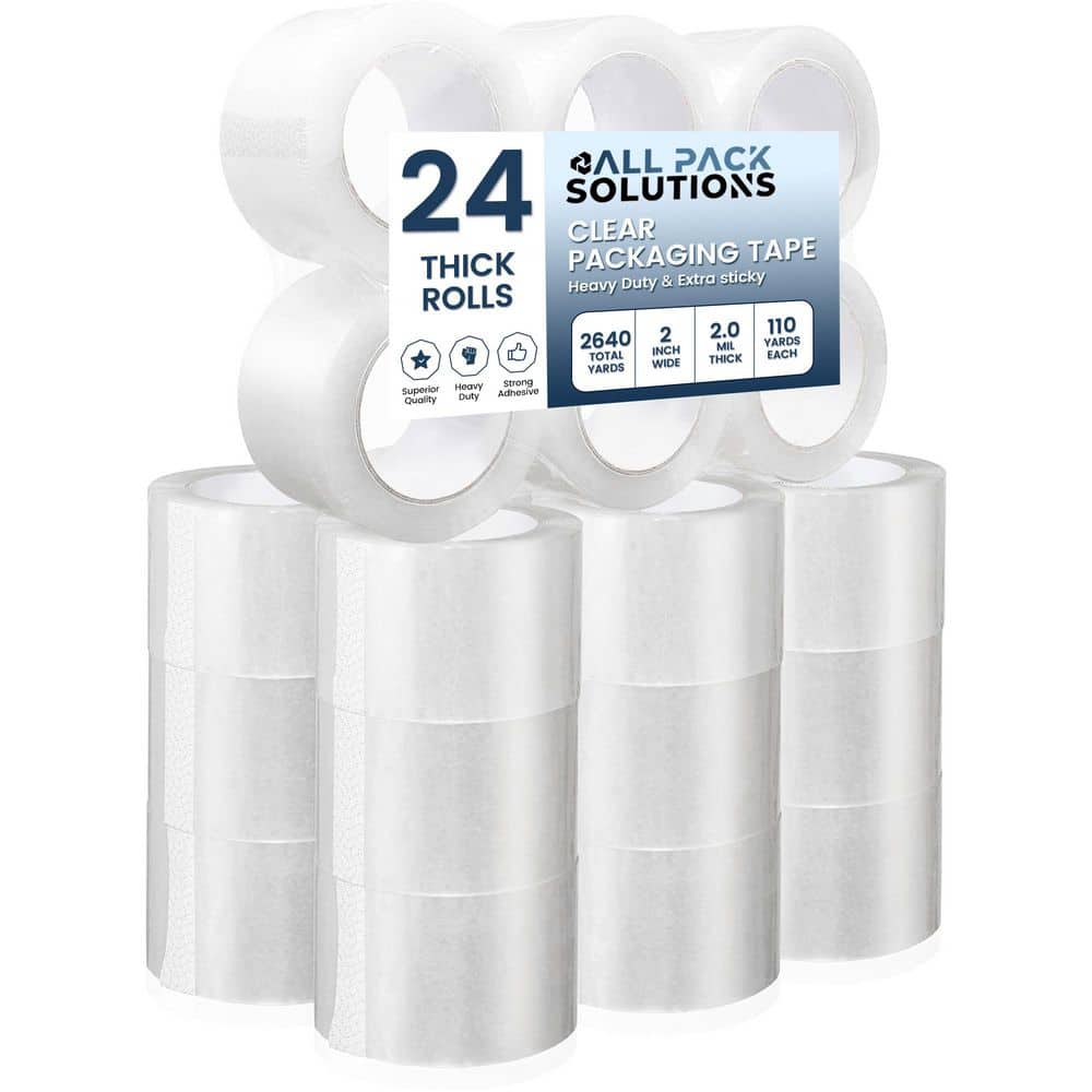 WRIGHTMASTER 2 in. Wide x 330 ft. Heavy Duty Packing Tape for Moving ...