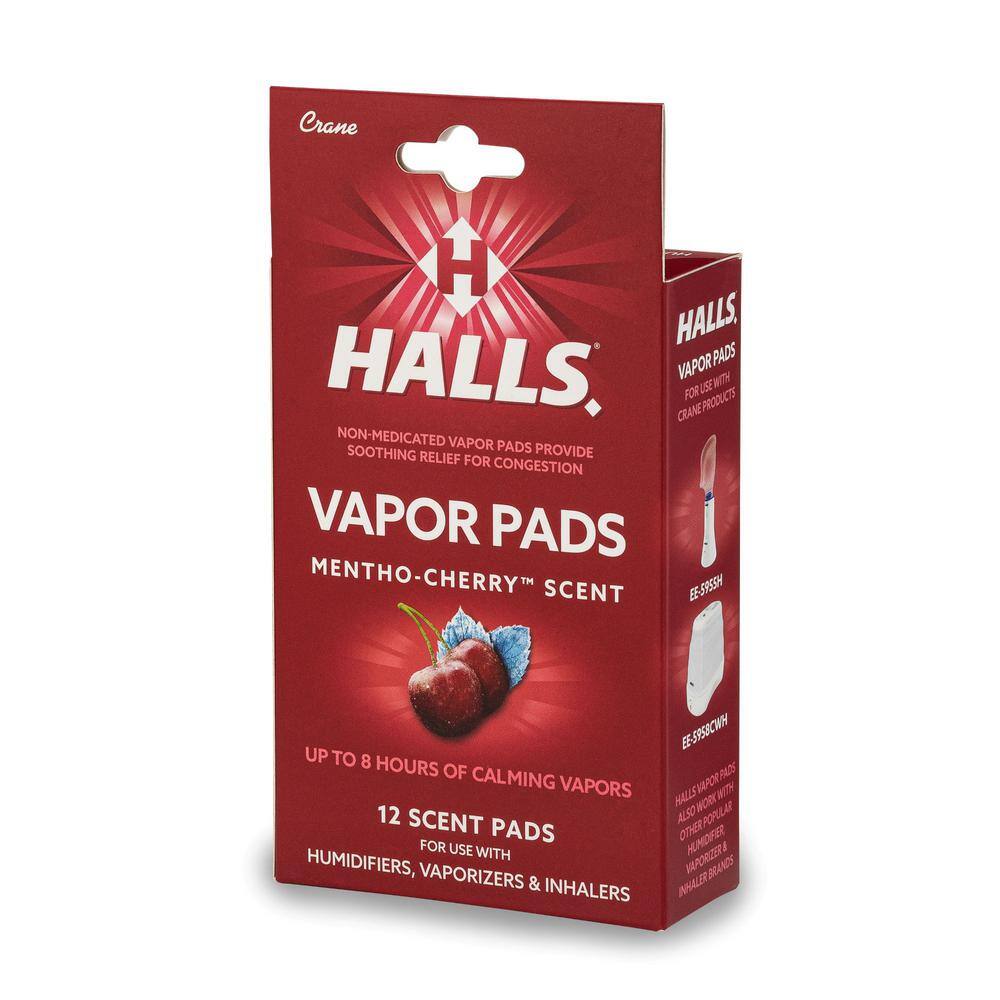 Crane HALLS Mentho-Cherry Scented Vapor Pads for Humidifier HS-1950CH ...
