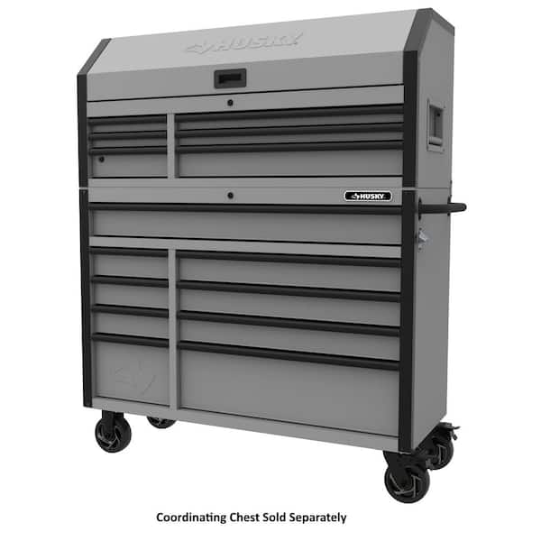 Husky Heavy-Duty 52 in. W x 20 in. D 9-Drawer Matte Gray Rolling Tool ...