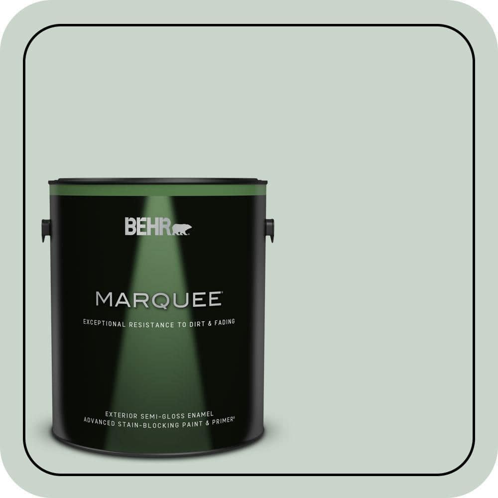 BEHR MARQUEE 1 gal. #460E-2 Valley Mist Semi-Gloss Enamel Exterior ...