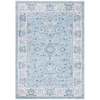 SAFAVIEH Isabella Light Blue/Cream 9 ft. x 12 ft. Speckled Floral ...