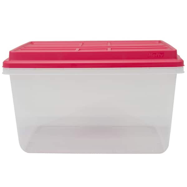Hefty 72 Qt Hi Rise Lid Storage Container Holiday Assortment HFTHOL ...