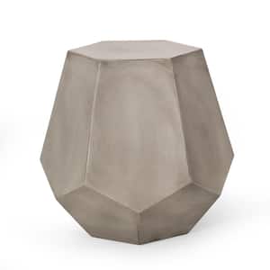 Leisuremod Dune Modern Round Side Table in Fiberstone for Indoor and ...