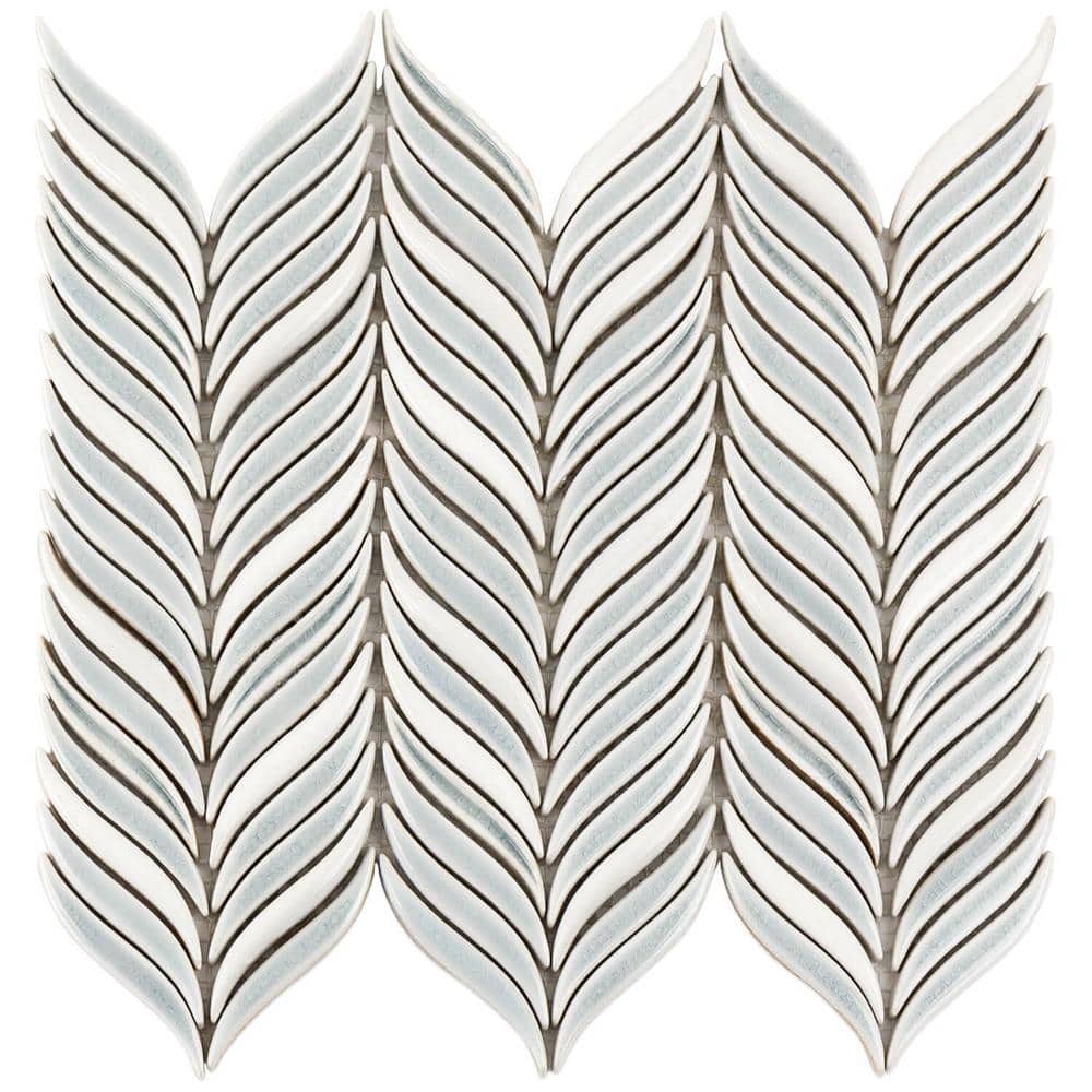 Ivy Hill Tile Delphi Alula Arctic Blue 10 in. x 12 in. Glazed Ceramic ...