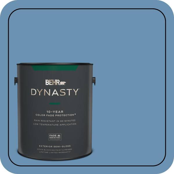 BEHR DYNASTY 1 gal. #M510-4 Brittany Blue Semi-Gloss Exterior Stain ...