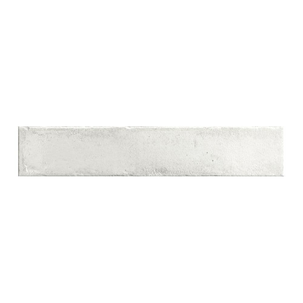 ANDOVA Ivox Vera Grey 3 in. x 16 in. Herringbone Glossy Porcelain ...