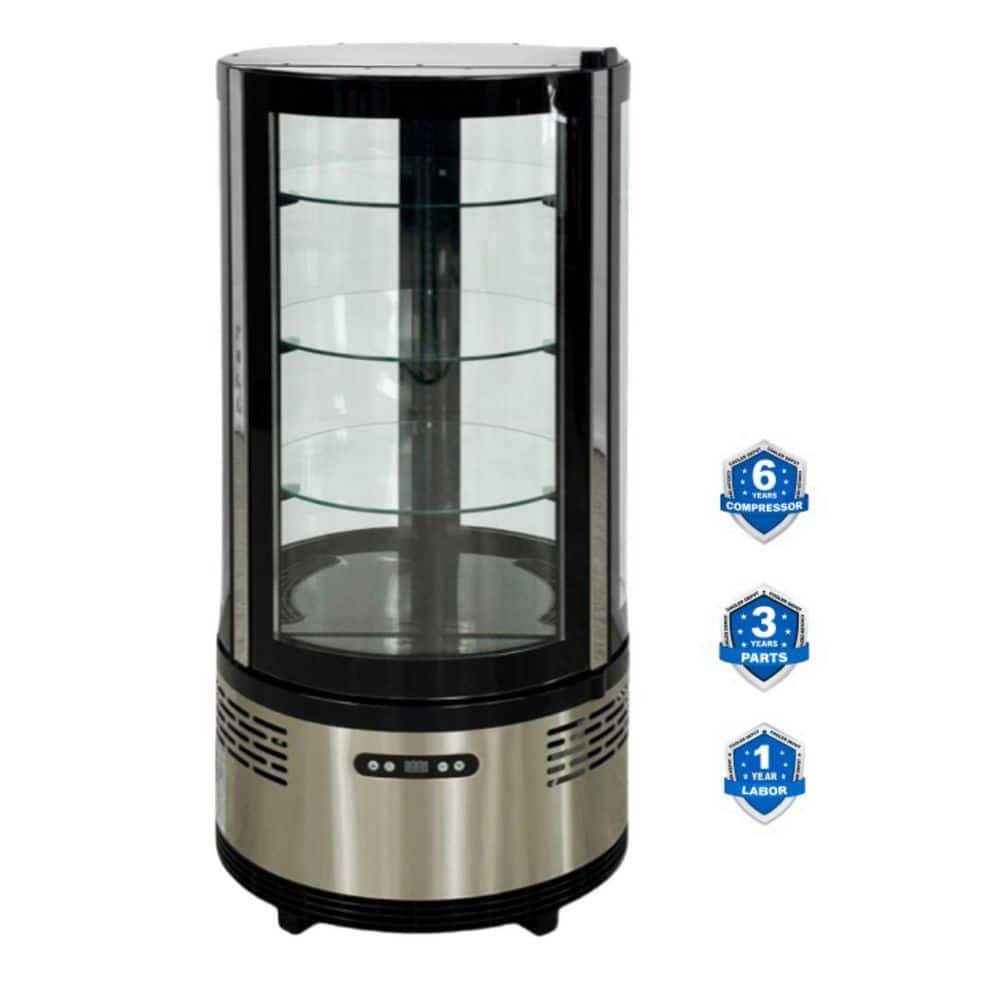 Cooler Depot 18.9 in. W 3.5 cu. ft. Commercial Countertop Curved Glass ...