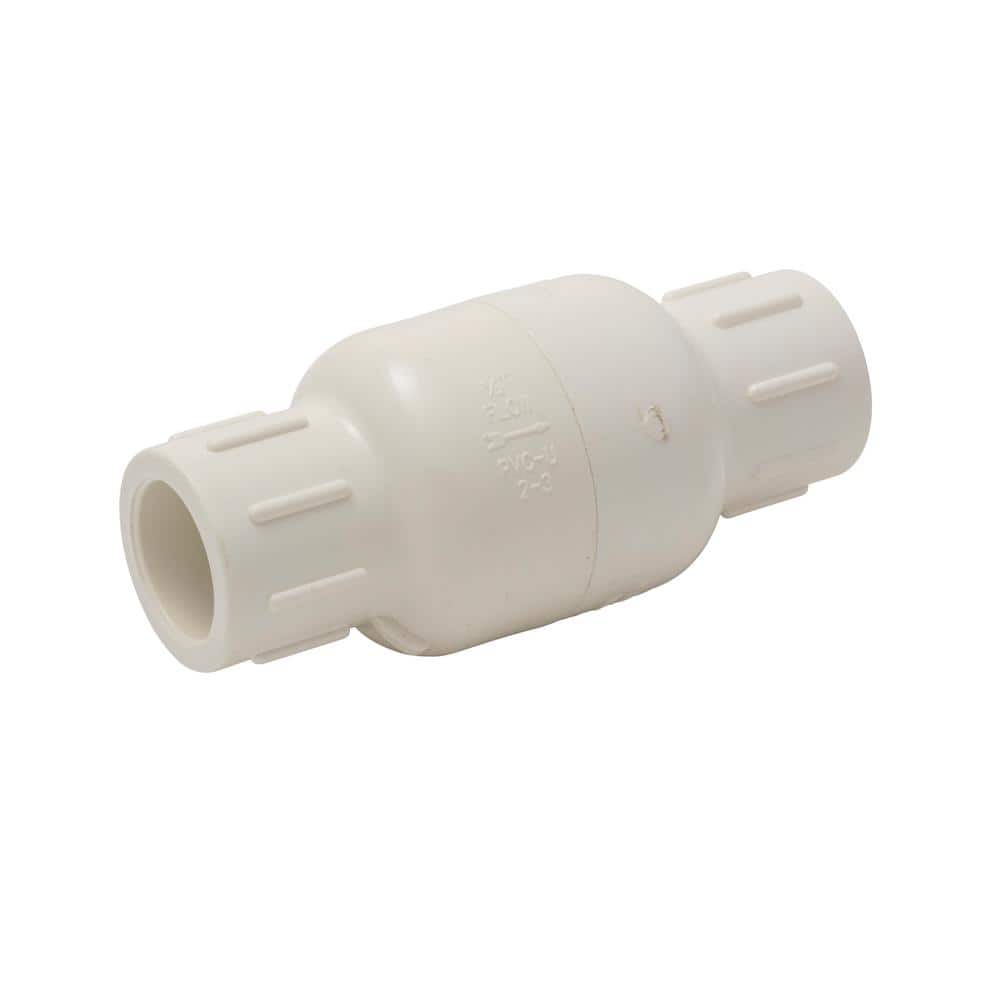 Everbilt 1/2 in. PVC Sch. 40 Solvent x Solvent Check Valve 101-603EB ...