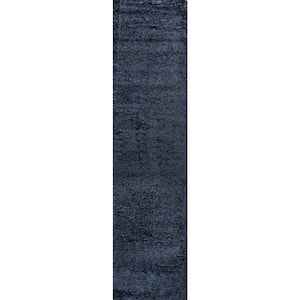 JONATHAN Y Groovy Solid Shag Light Beige 2 ft. x 10 ft. Runner Rug ...