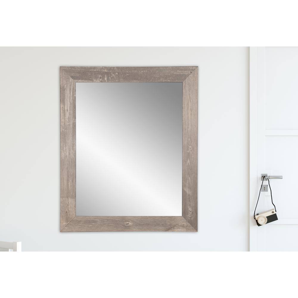 BrandtWorks Medium Rectangle Brown American Colonial Mirror (38 in. H x ...