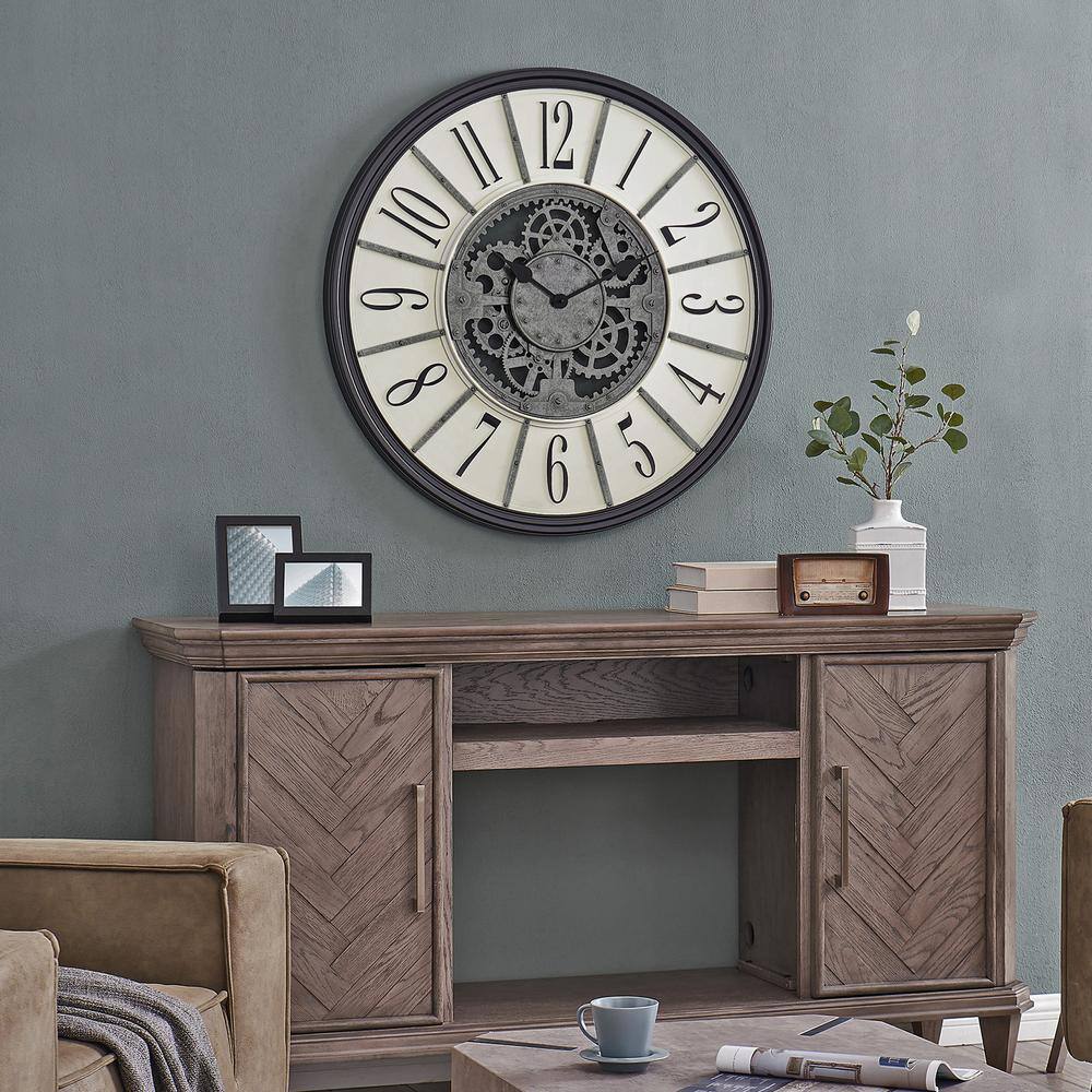 FirsTime & Co. Galvanized Montevello Farmhouse Gears Clock 31177 - The ...