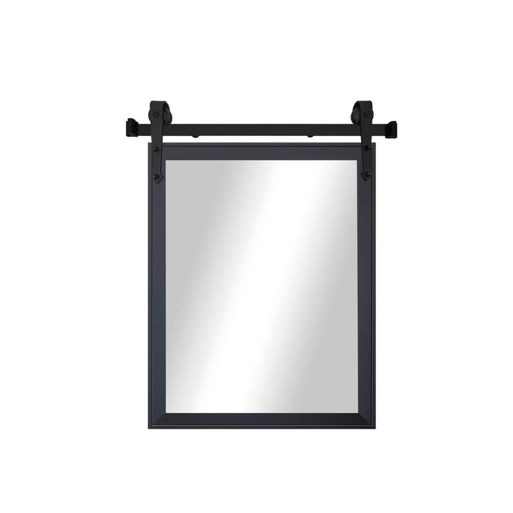 Rayne Mirrors (33 in. W x 44 in. H) Gallery Black Modern Rustic ...