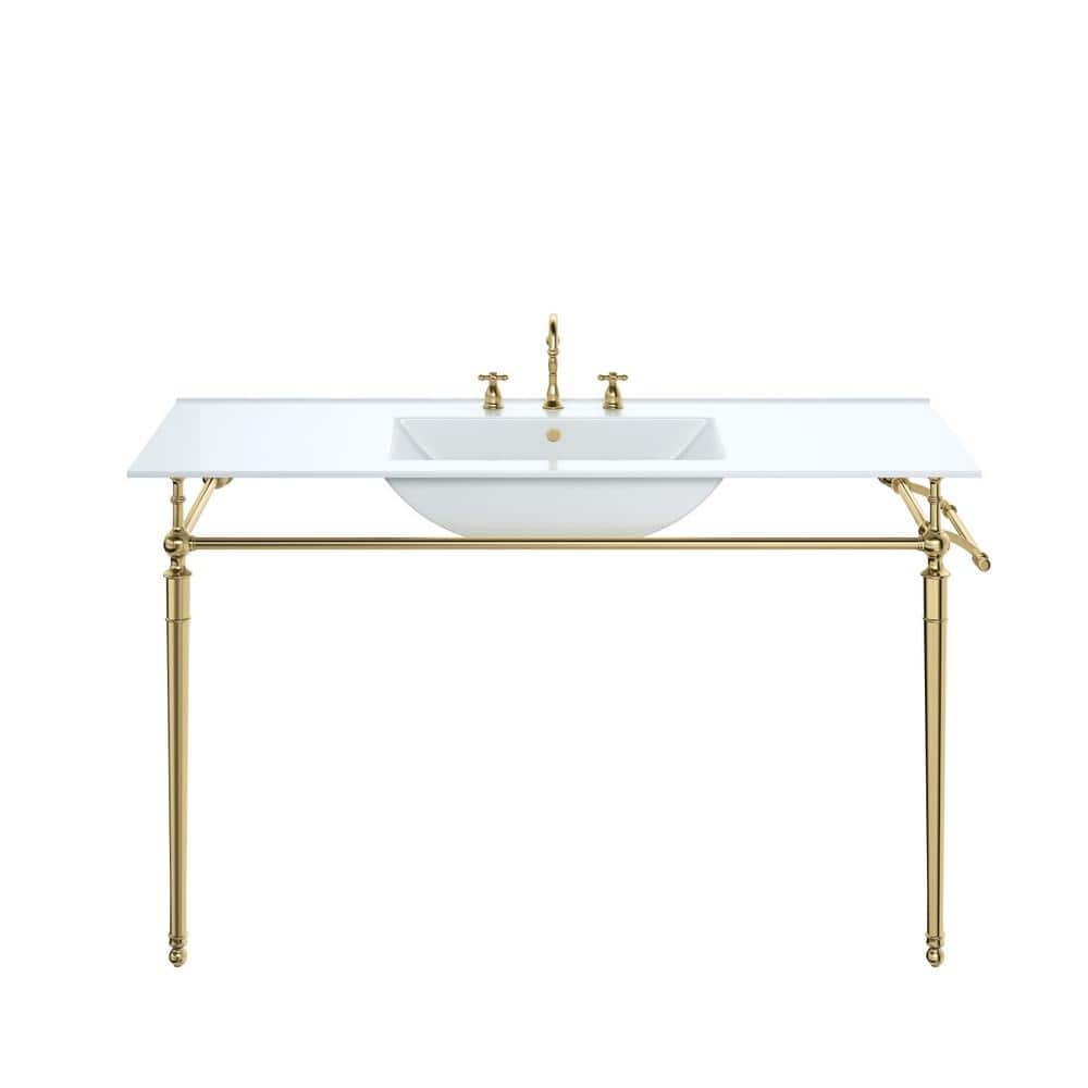 James Martin Vanities Westley Porcelain Console Sink Basin and Leg ...