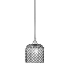 Sparta 100-Watt 1-Light New Age Brass Shaded Pendant Light Mini Pendant ...