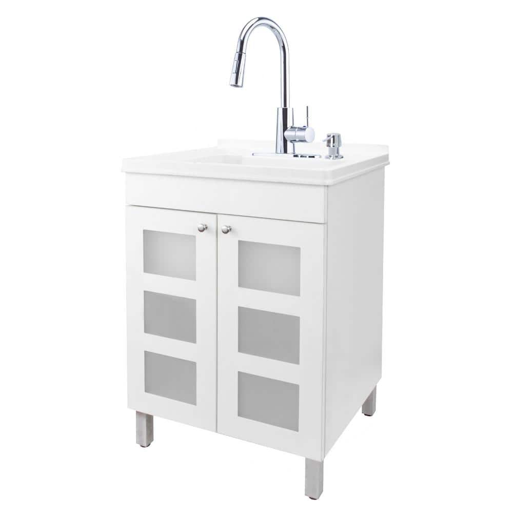TEHILA 18 Gallons 21.75 in. x 25 in. Thermoplastic Freestanding Laundry ...