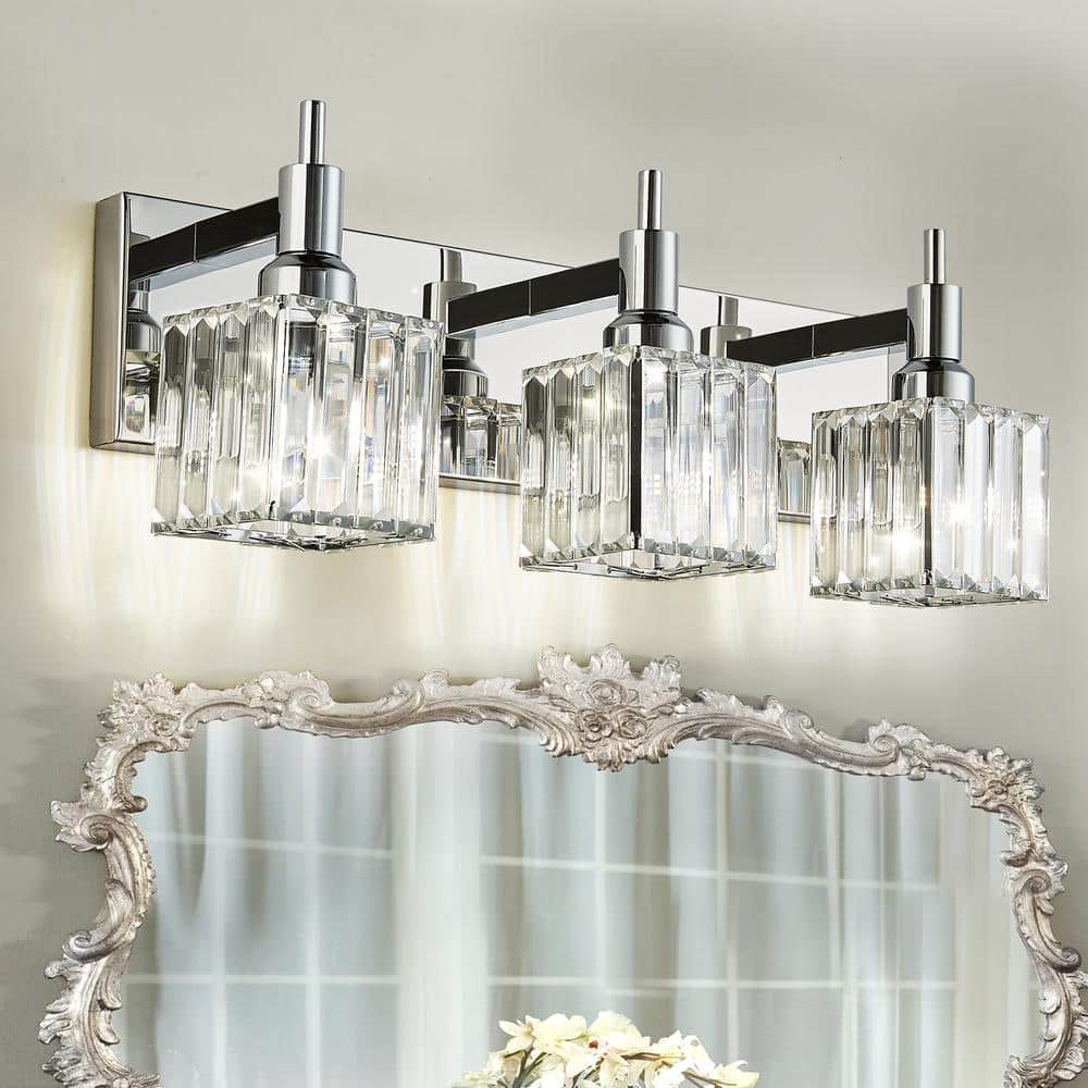 EDISLIVE Orillia 19.7 in. 3-Light Modern Chrome Bathroom Vanity Light ...