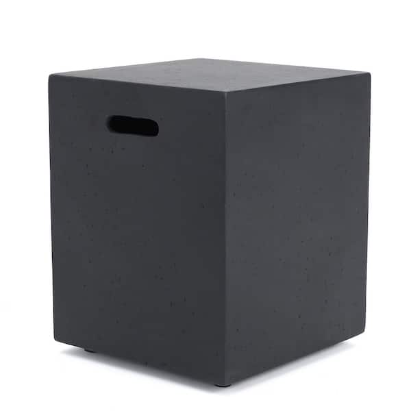 Patio Dark Gray Lighgtweight Concrete Outdoor Side Table BFDATENUM158 ...