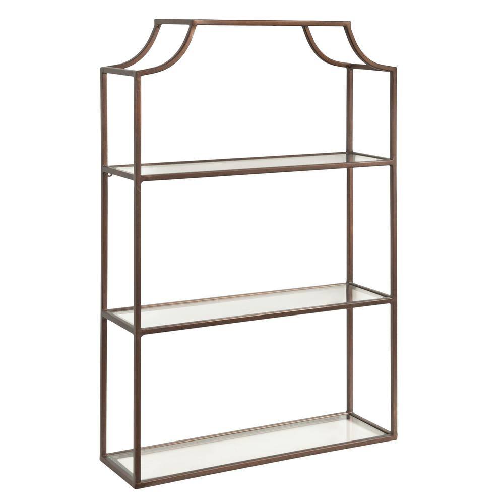 Kate and Laurel Ciel 20.25 in. W x 6 in. D Bronze Metal Accent Shelf ...
