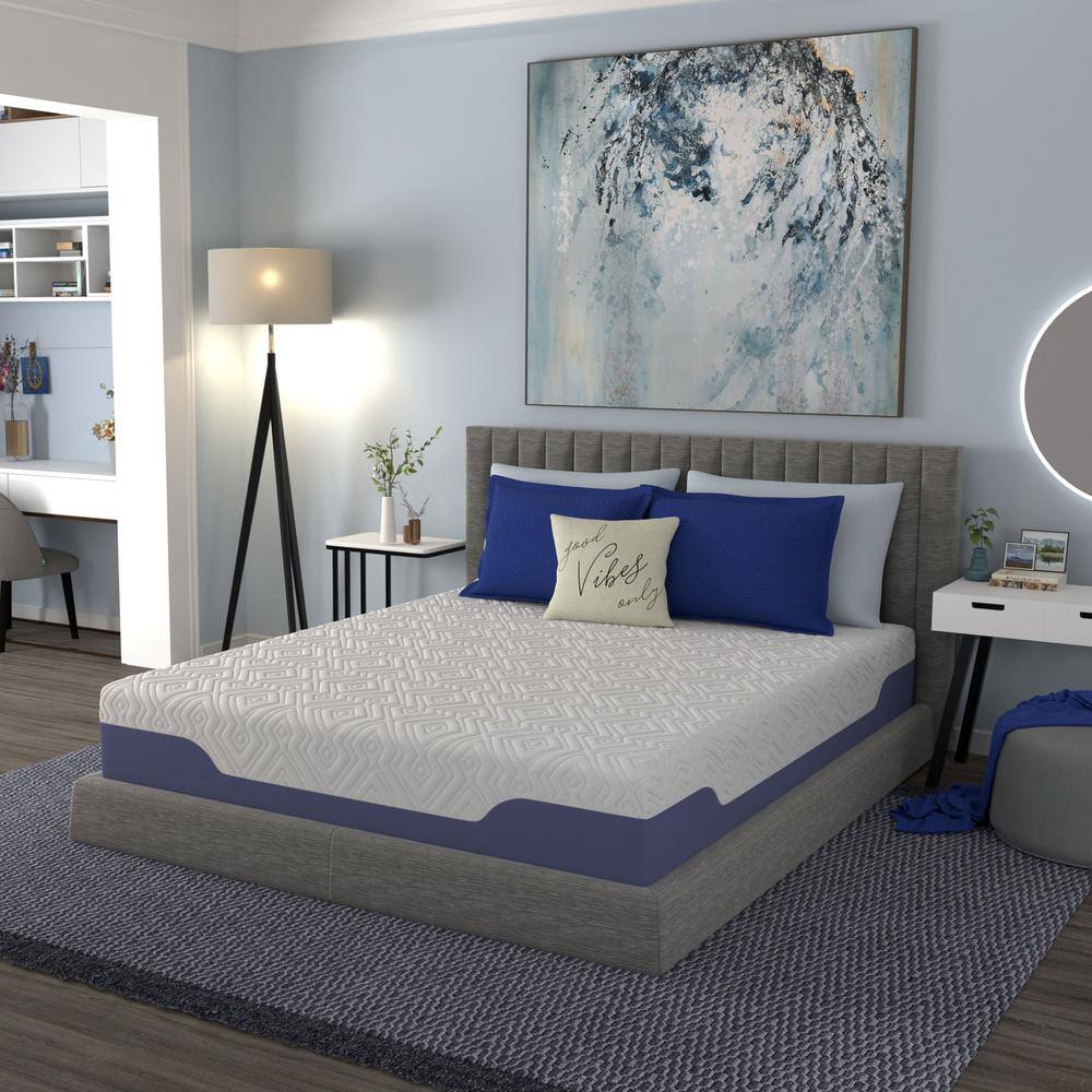 Vibe Supreme Cooling Medium Firm Gel Hybrid 12 in. Bed in a Box Mattress 20.2156.23.06.96 The Home Depot