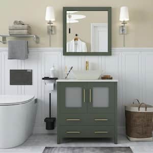 Vanity Art Ravenna 30 in. Single Sink Freestanding Gray Bathroom Vanity ...
