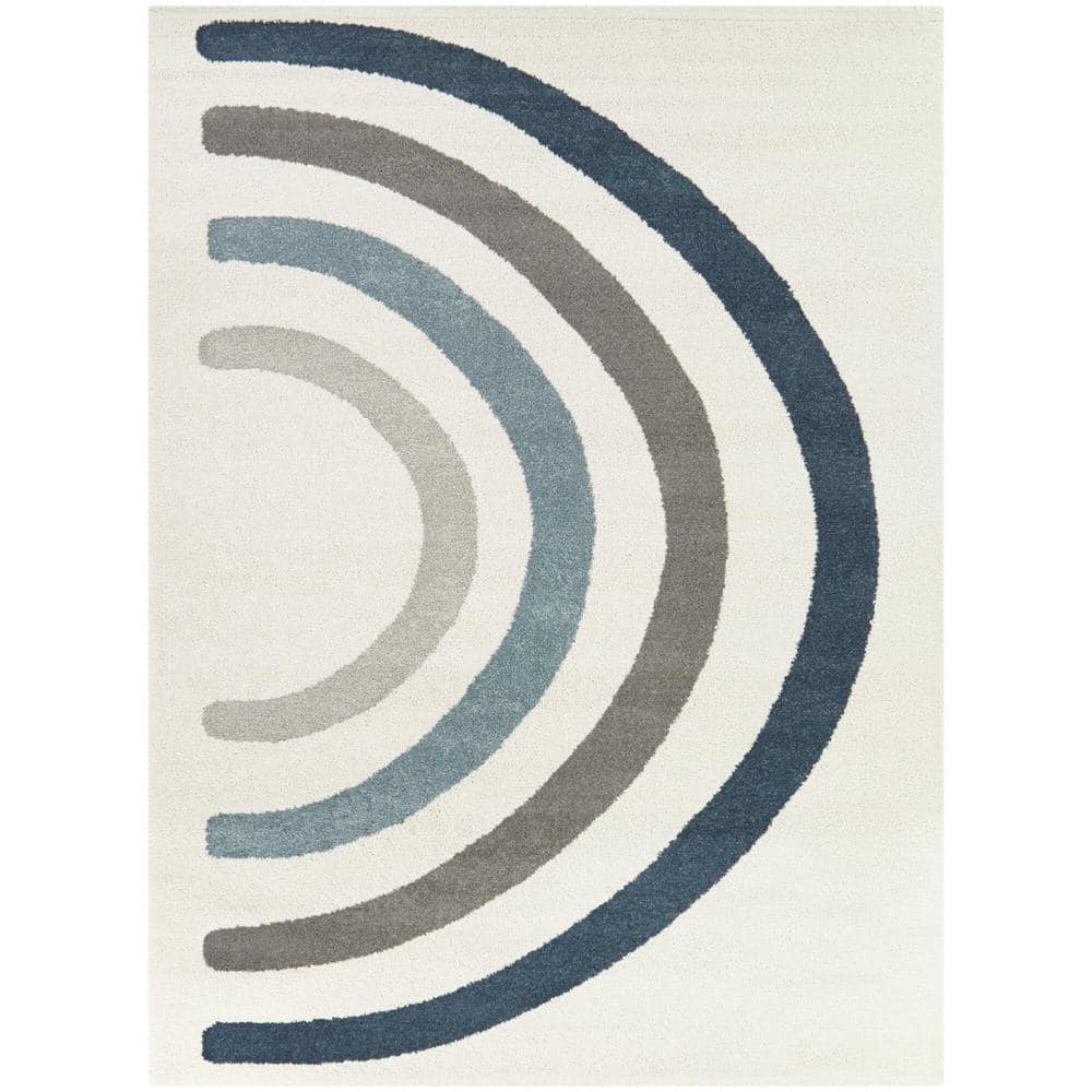 BALTA Kallee Blue 4 ft. x 6 ft. Rainbow Area Rug 3122528 - The Home Depot