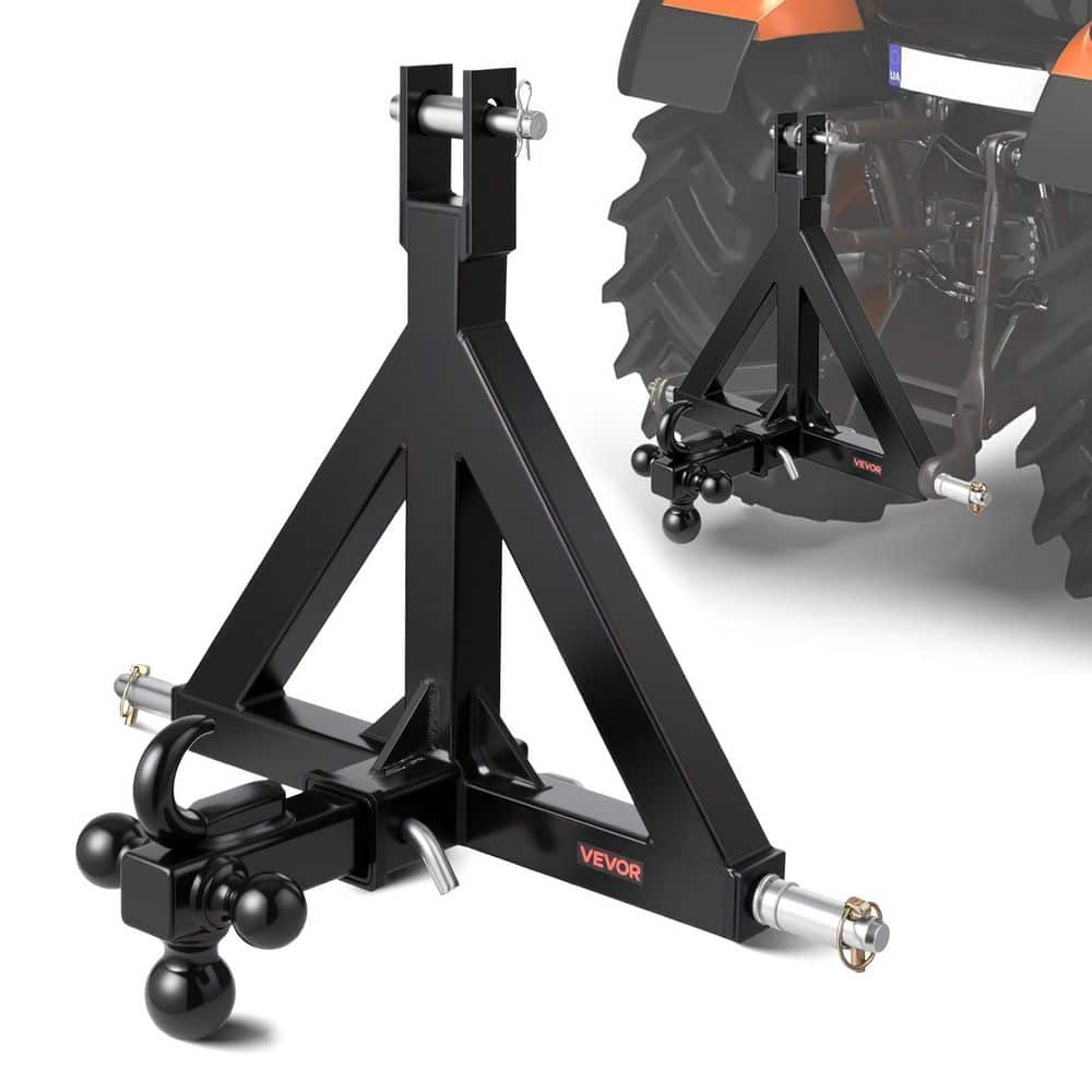 VEVOR 3 Point Trailer Hitch 2 in. Receiver, 3pt Quick Hitch Attachment ...