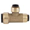 Tectite 3/4 in. x 1/2 in. x 1/2 in. Brass Push-to-Connect Reducer Tee FSBT341212 - The Home Depot