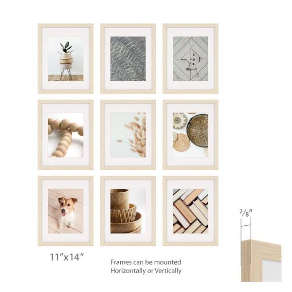 Buy Gallery Wall Set with Offset Mat and Hanging Template Beige Picture ...