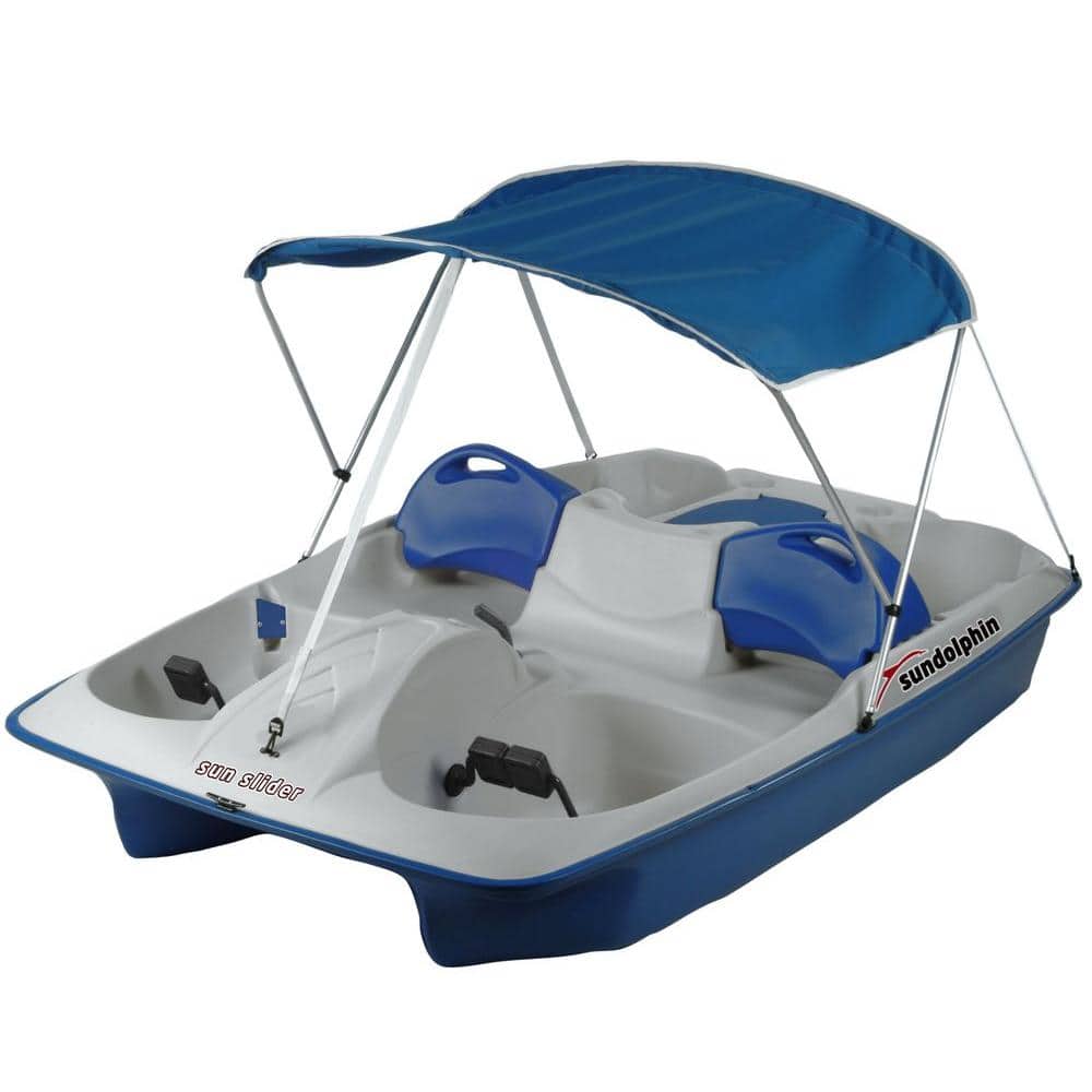 Sun Dolphin Sun Slider 5-Seat Pedal Boat with Canopy 72141 - The Home Depot