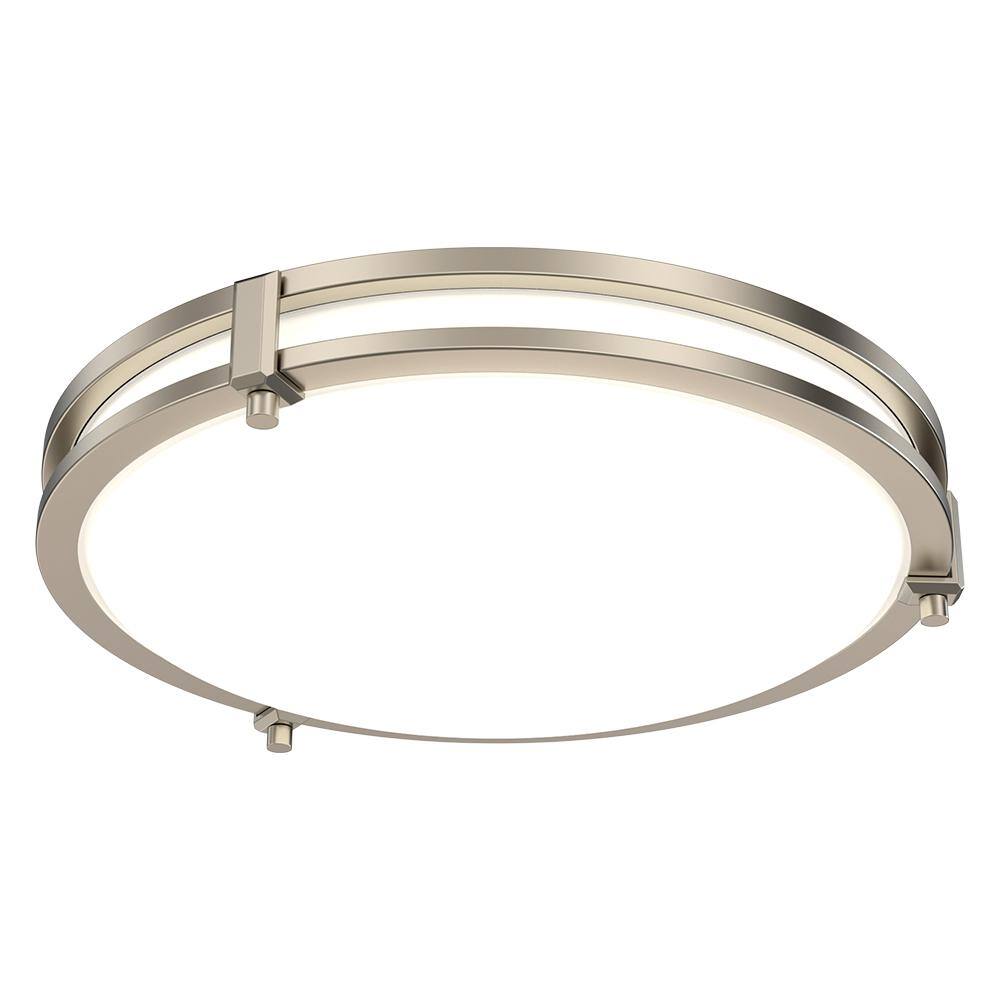 Juno FMSATL 13 in. 1-Light Brushed Nickel LED Flush Mount with ...