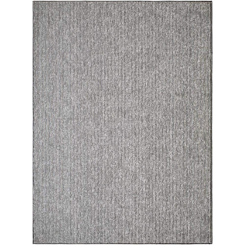 Livabliss Bouclair Medium Gray Striped 5 ft. x 7 ft. Indoor Area Rug ...