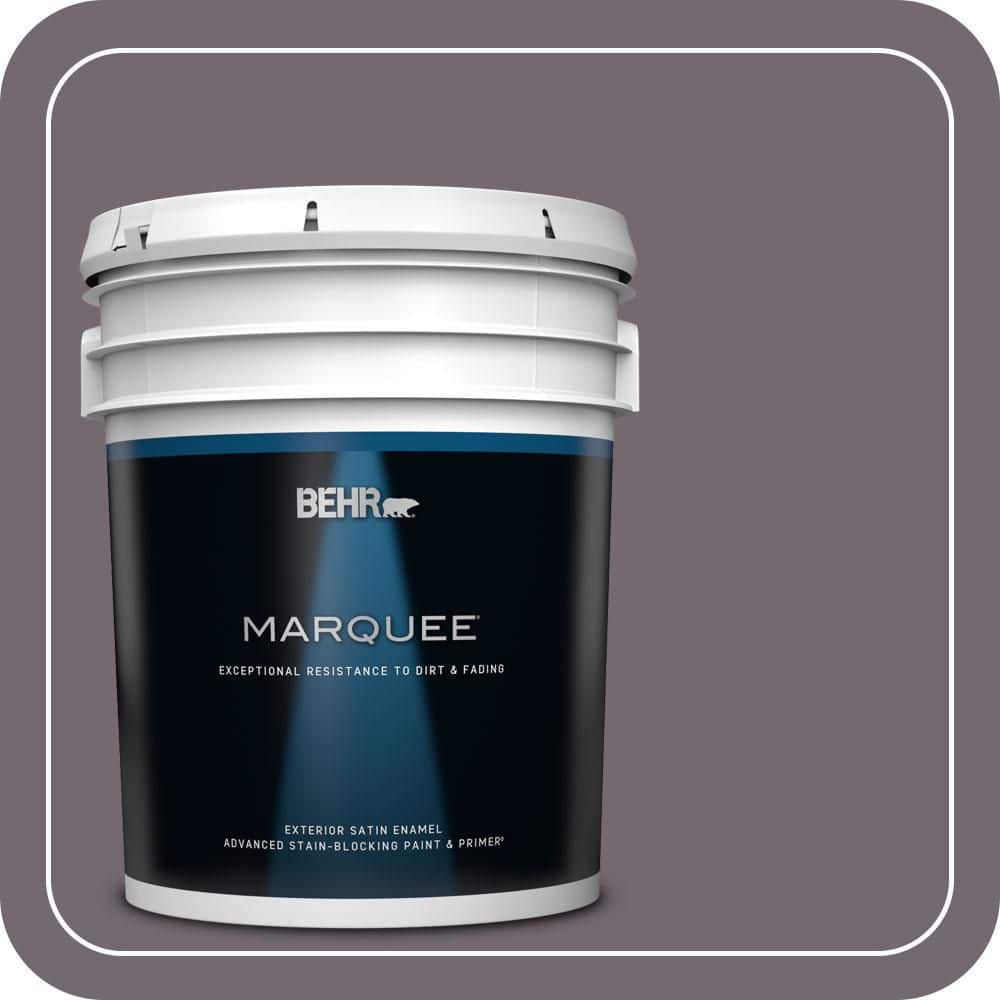 BEHR MARQUEE 5 gal. #MQ1-33 Sultry Smoke Satin Enamel Exterior Paint ...