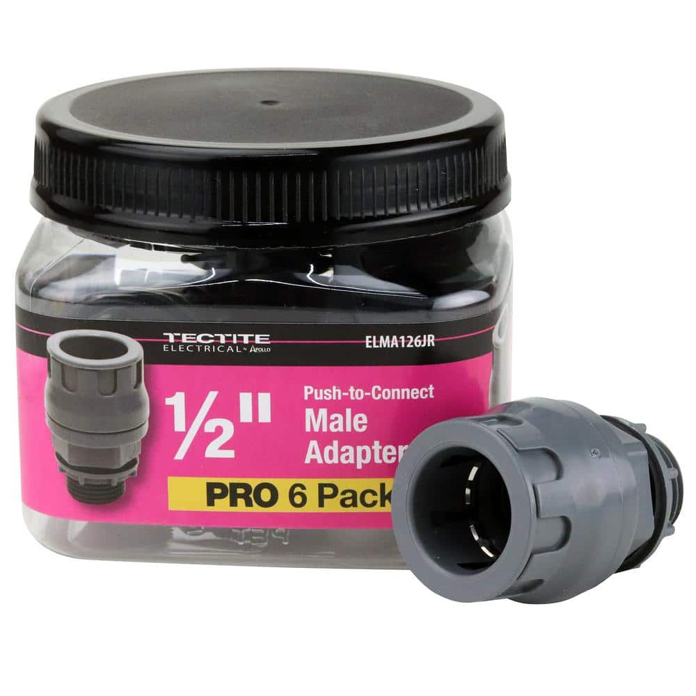 Tectite 1/2 in. Non-Metallic Water Tight Push-to-Connect Straight ...