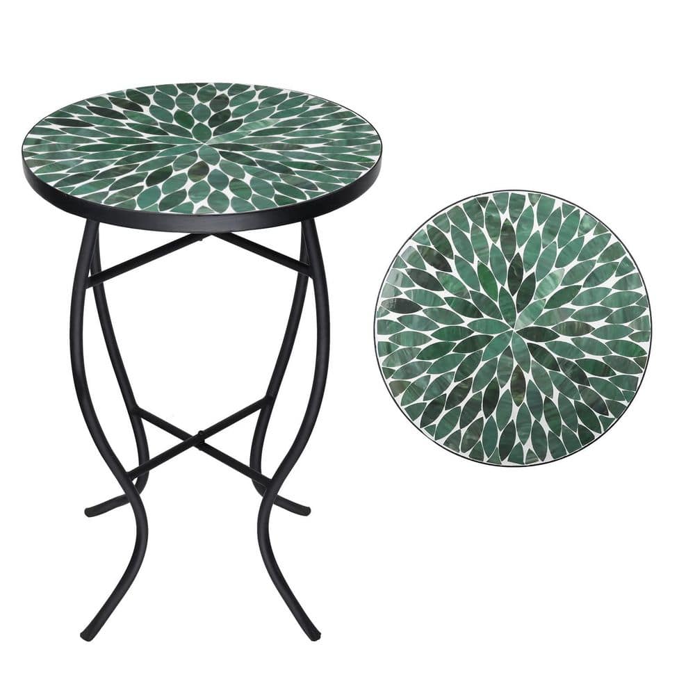 MOEPISY Mosaic Outdoor Side Table 0B1HPW273 - The Home Depot